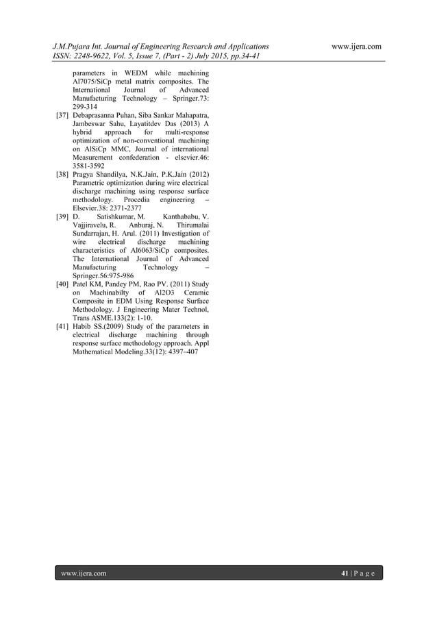 Optimization of Process Parameters in Wire Electrical Discharge Machining of MMC: A Review | PDF ...