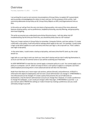 Group Policy | PDF