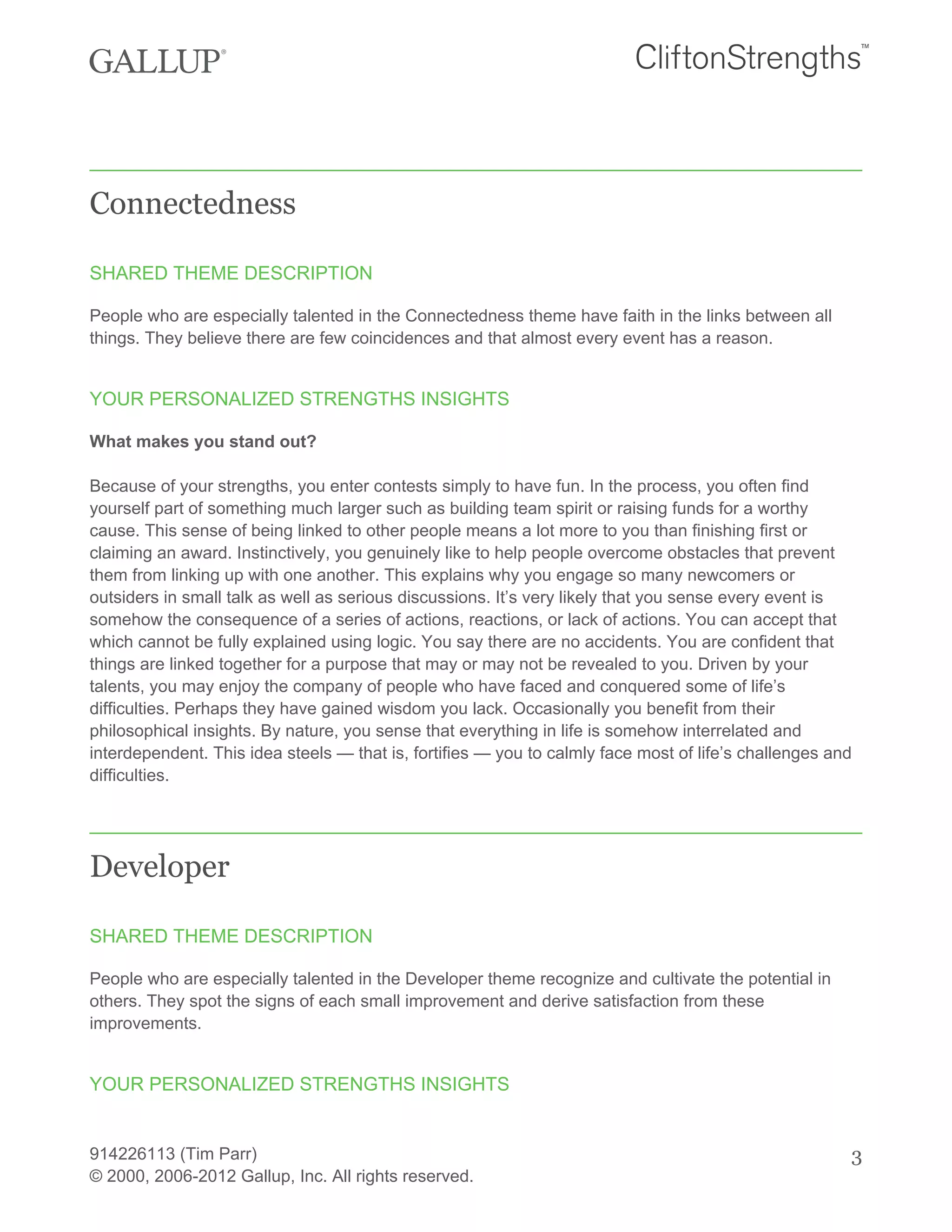 GallupReport - Strengths Insights | PDF