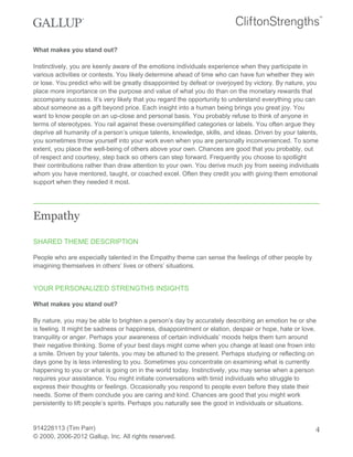 GallupReport - Strengths Insights | PDF