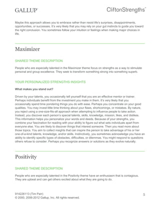 GallupReport - Strengths Insights | PDF