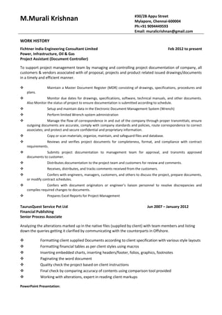 murali_Resume | PDF