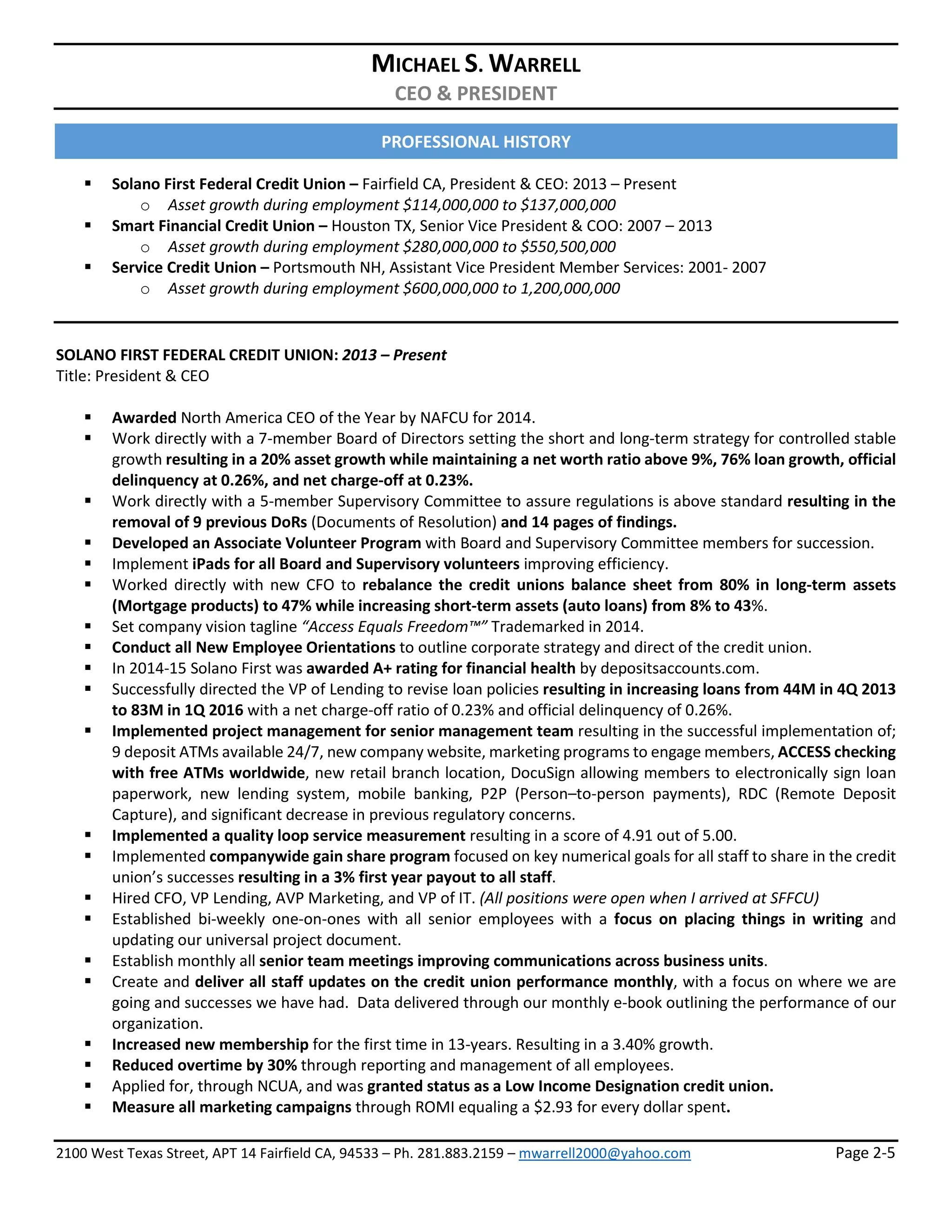 Michael Warrell Resume | PDF