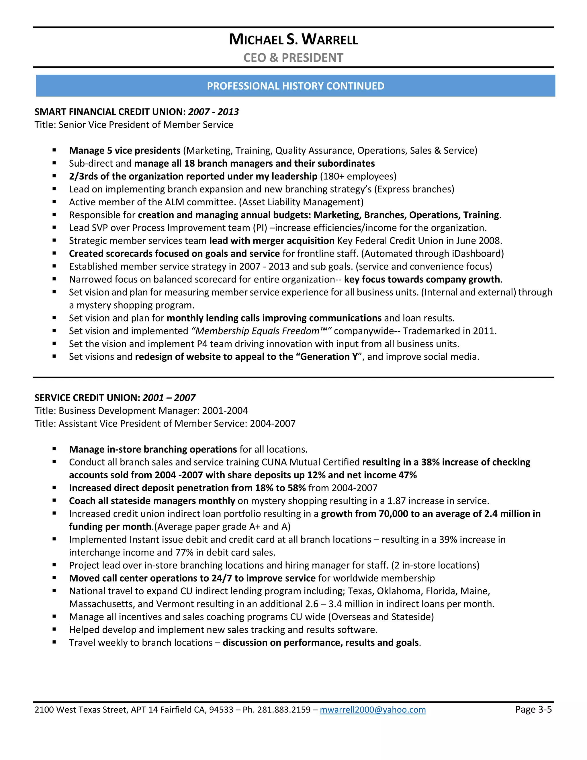 Michael Warrell Resume | PDF