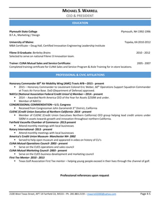 Michael Warrell Resume | PDF