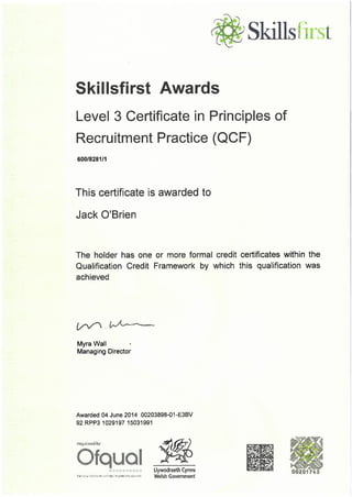 Level 3 NVQ Diploma in Recruitment | PDF
