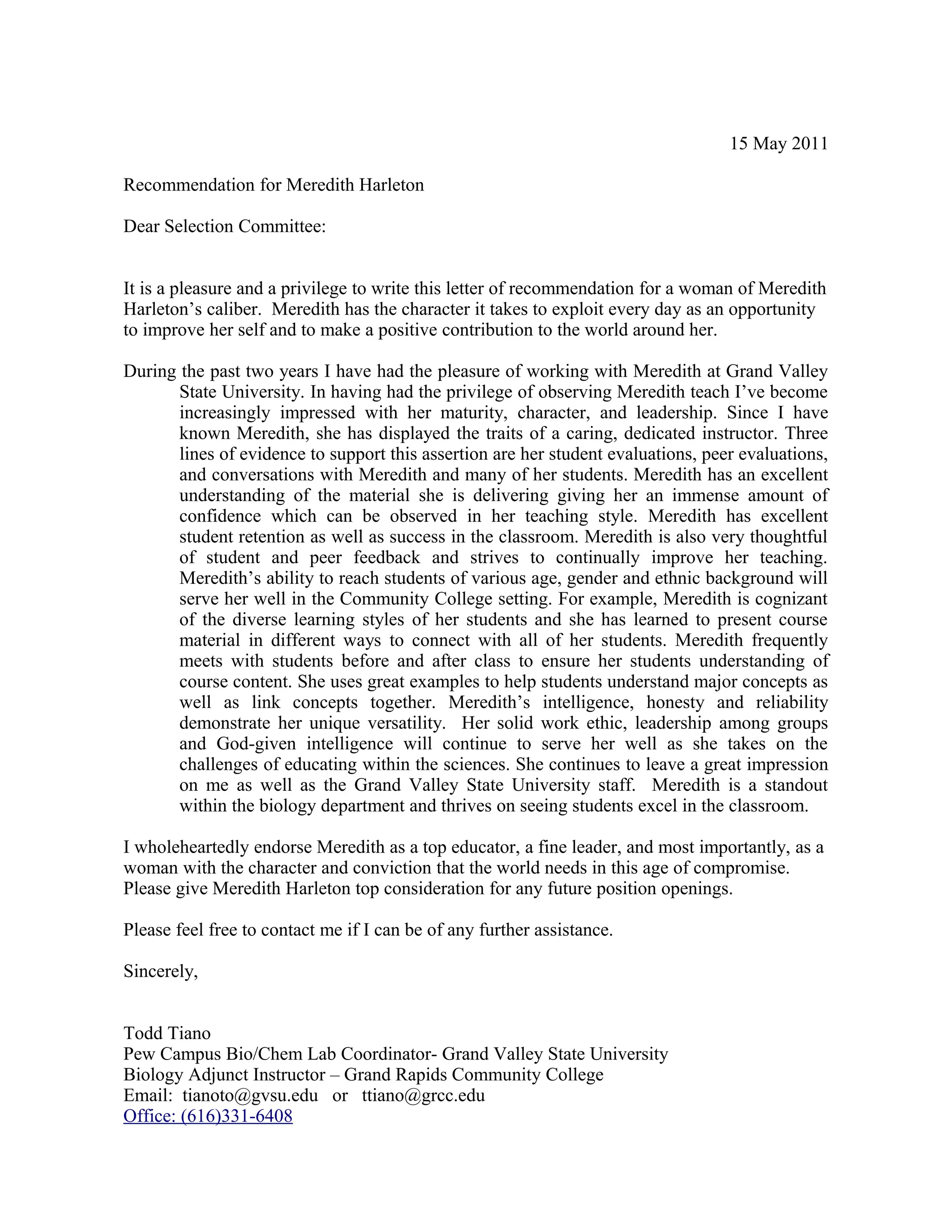 Meredith Harleton rec letter Todd Tiano | DOC