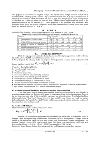 Developing A Prediction Model for Tensile Elastic Modulus of Steel ...