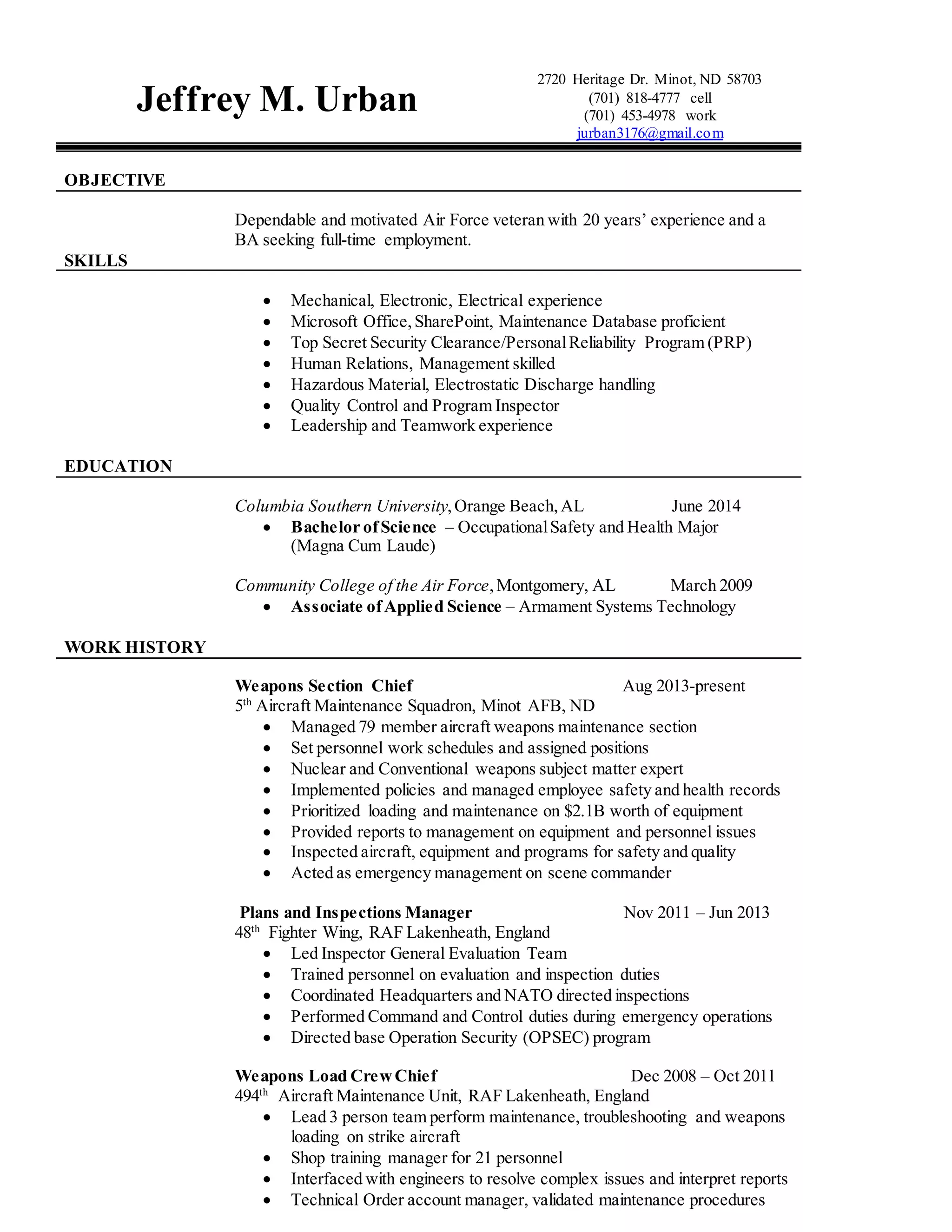 Aug 2015 resume | DOCX
