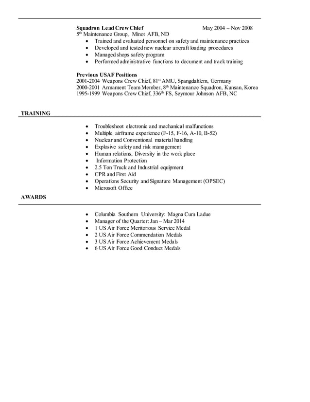 Aug 2015 resume | PDF