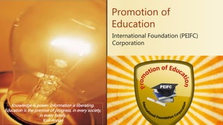 Promotion of Education | PPT