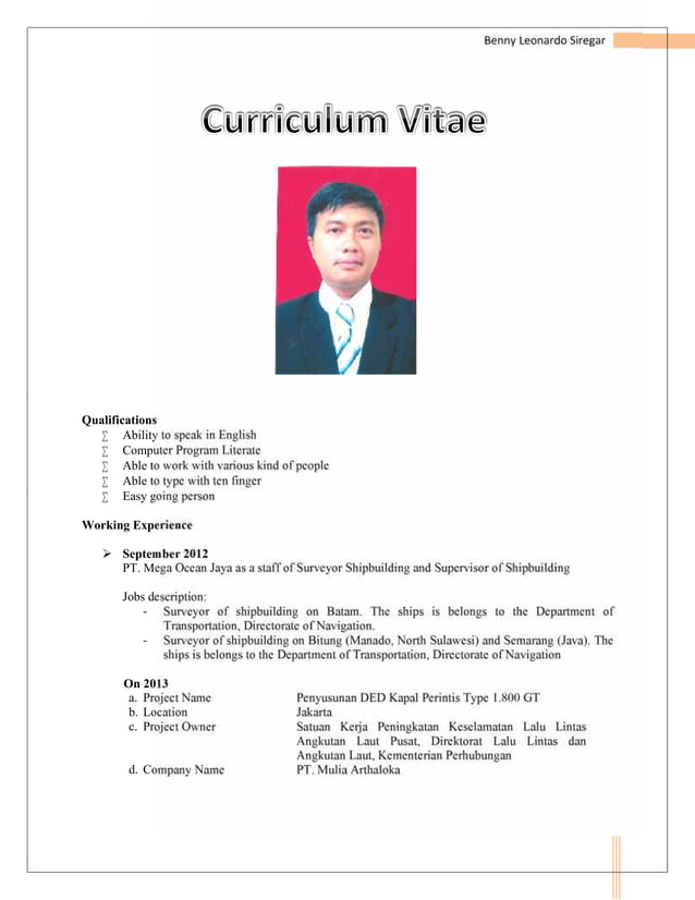 CV BENNY LEONARDO | PDF