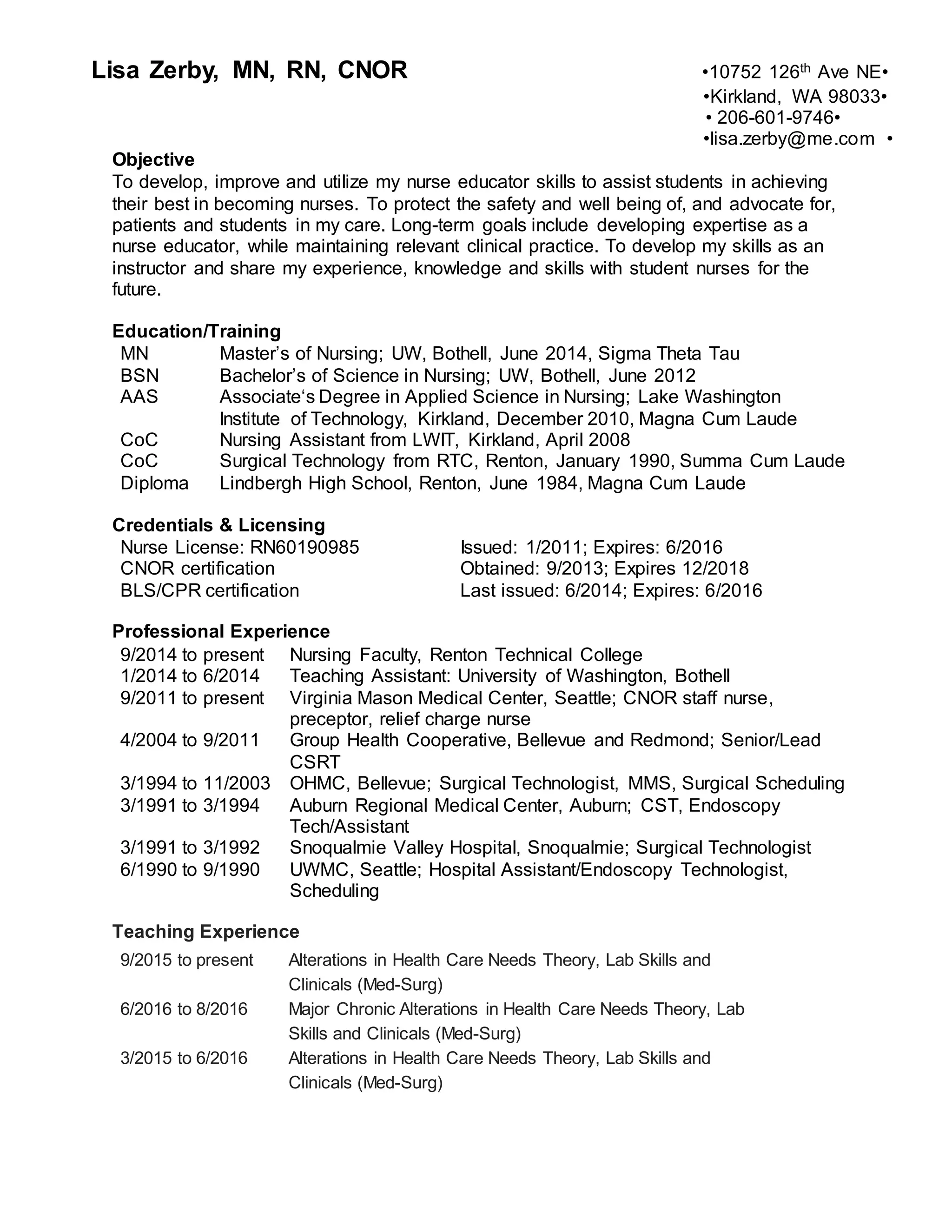RN Resume LZ 12-2015 | DOCX