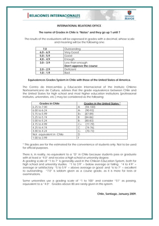 1 Grades System in Chile | PDF