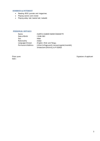 NARAYANASETTI SURYA KUMAR-CV | DOCX | Technology & Computing