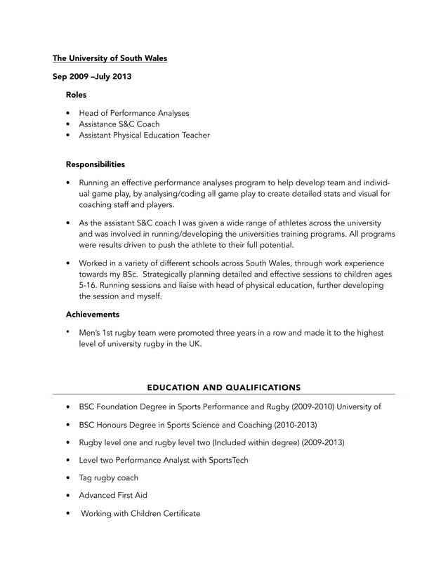 Luke Cooke Performance CV | PDF