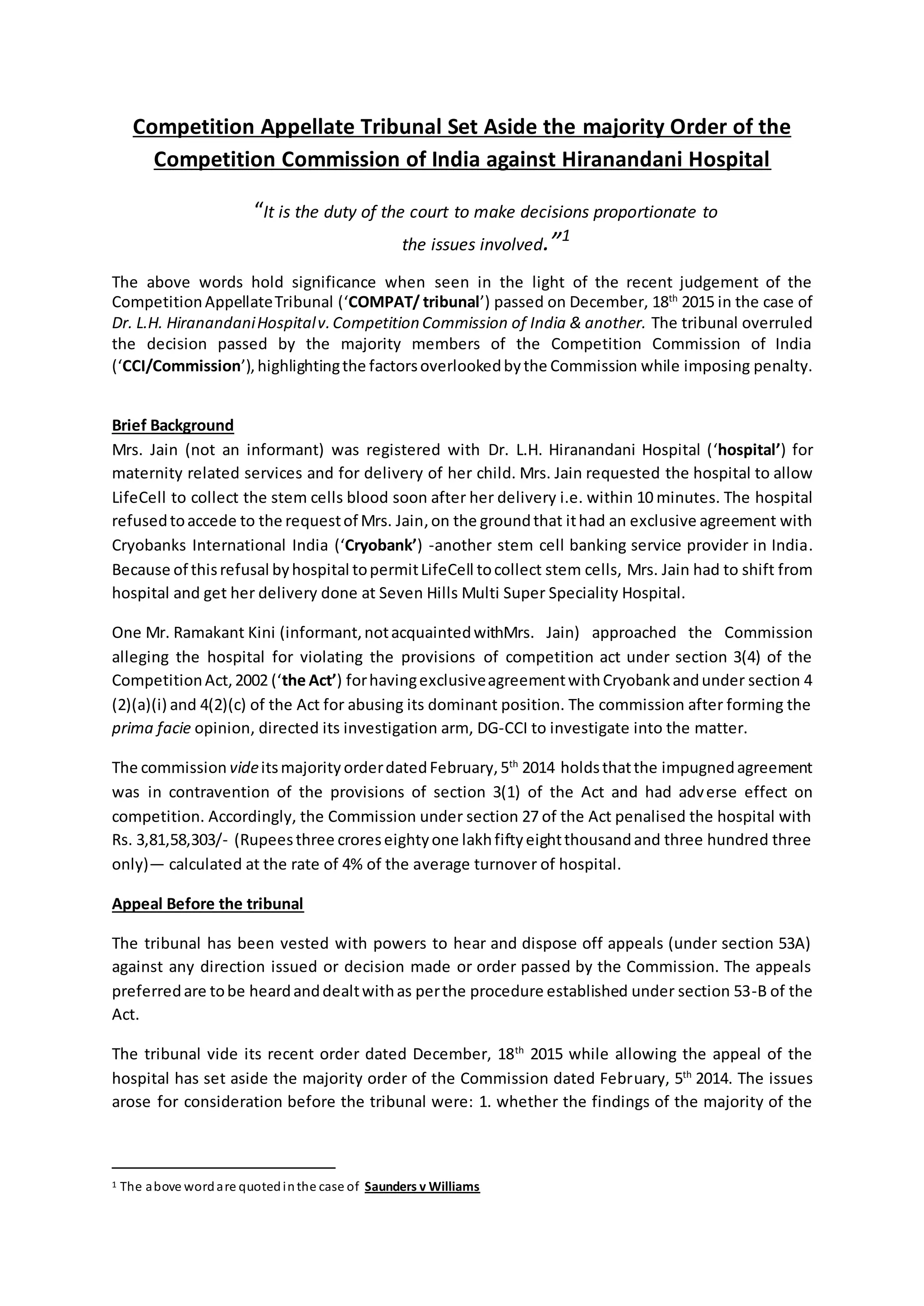 case note- Hiranandani | DOCX