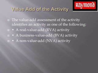 NVA at Silver Spark Apparel Limited | PPTX | Apparel Industry | Industries