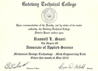 Associates of Mechanical Engineering Tech | PDF