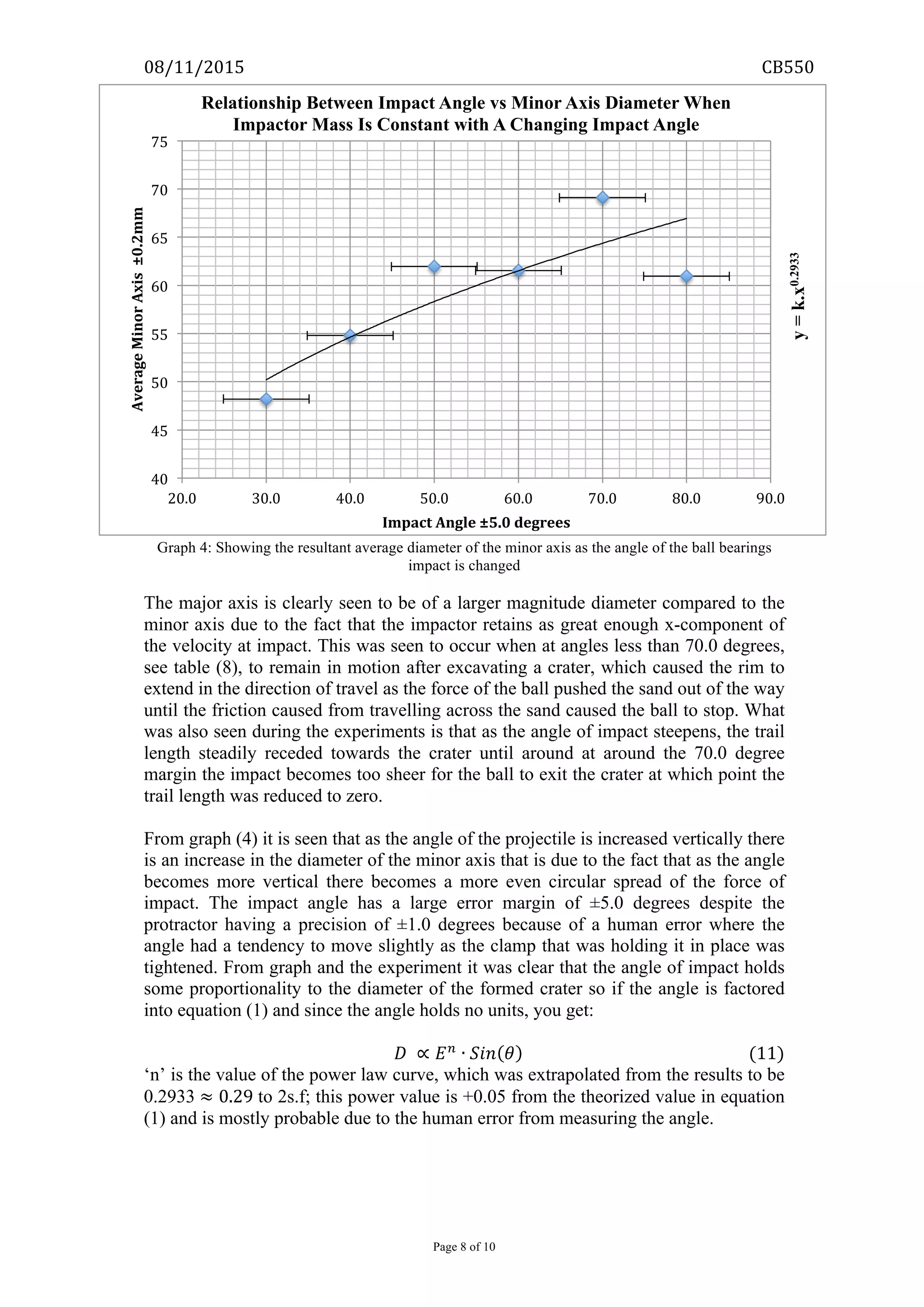 Formation of Impact Craters in Sand | PDF