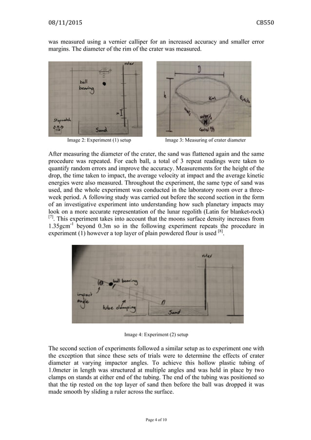 Formation of Impact Craters in Sand | PDF | Physics | Science