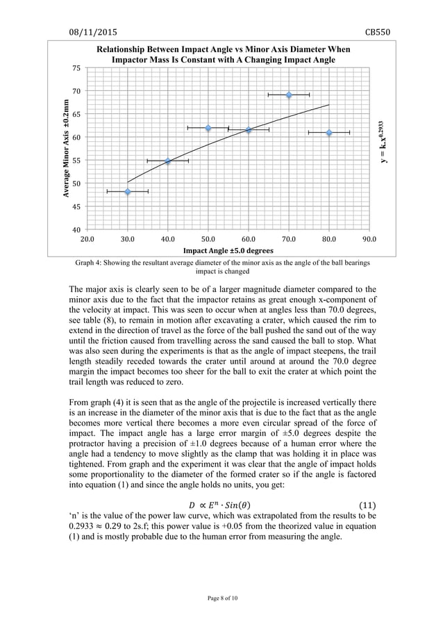 Formation of Impact Craters in Sand | PDF | Physics | Science