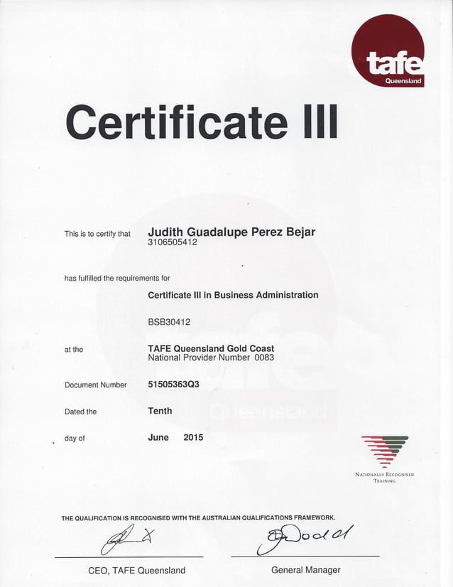 Cert in BA Tafe Asutralia | PDF | Free Download
