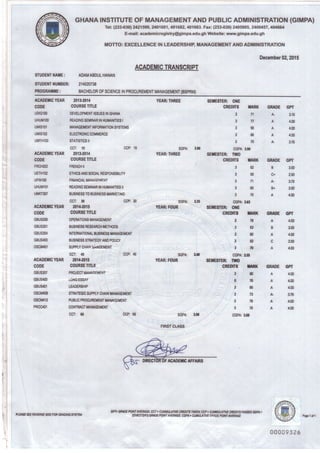 MY TRANSCRIPT | PDF