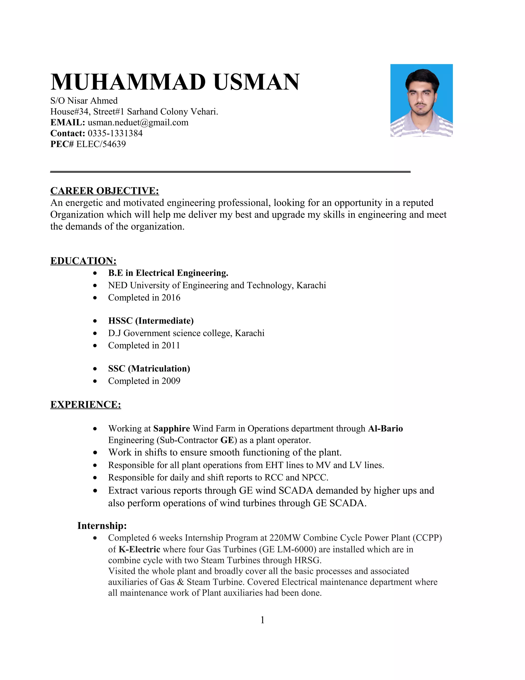 M.Usman CVV (1) | PDF