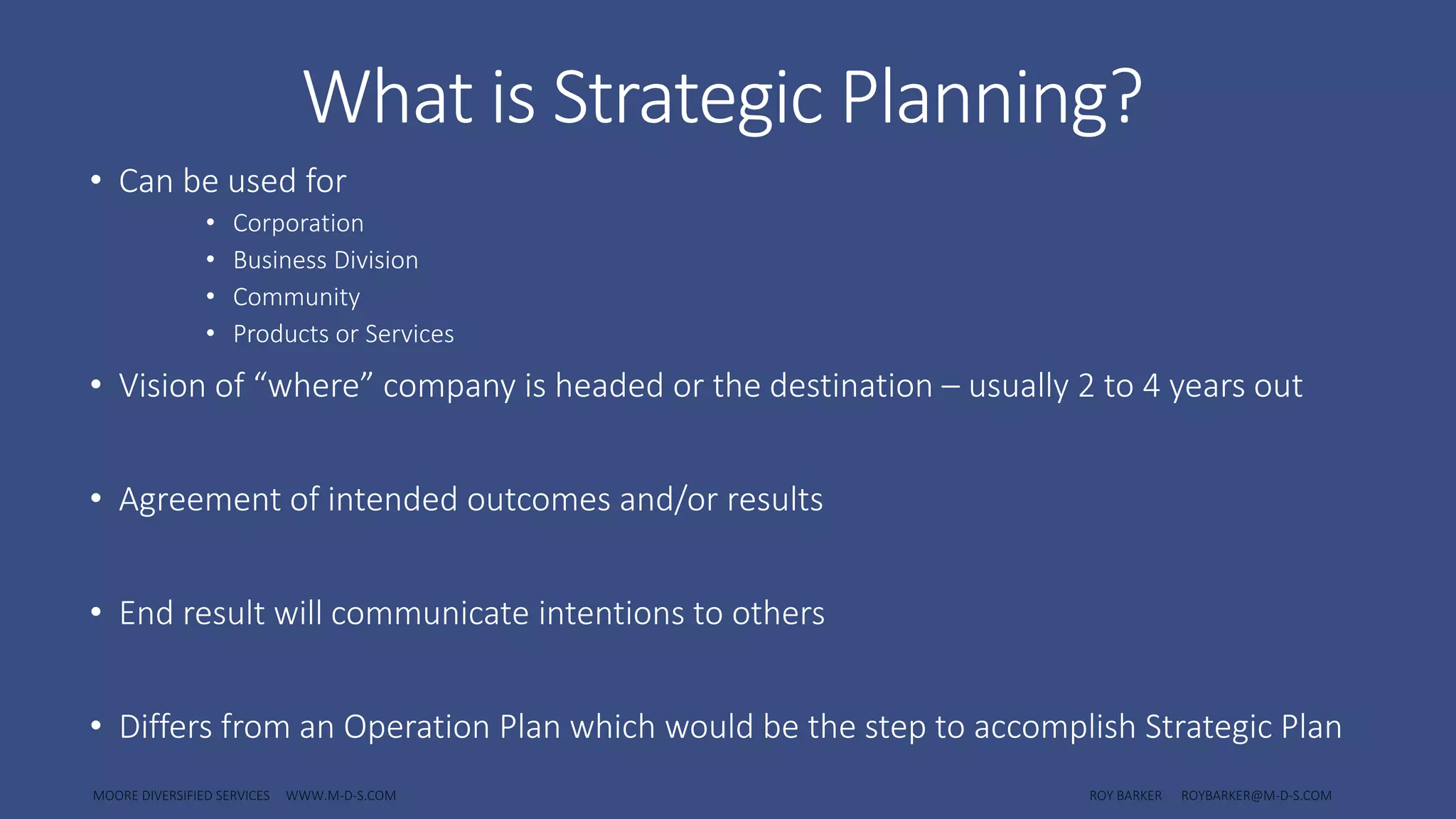Strategic Planning Series Part II 2014 | PPT