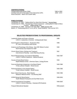 CV Beth Eide, RN, MSN | DOC