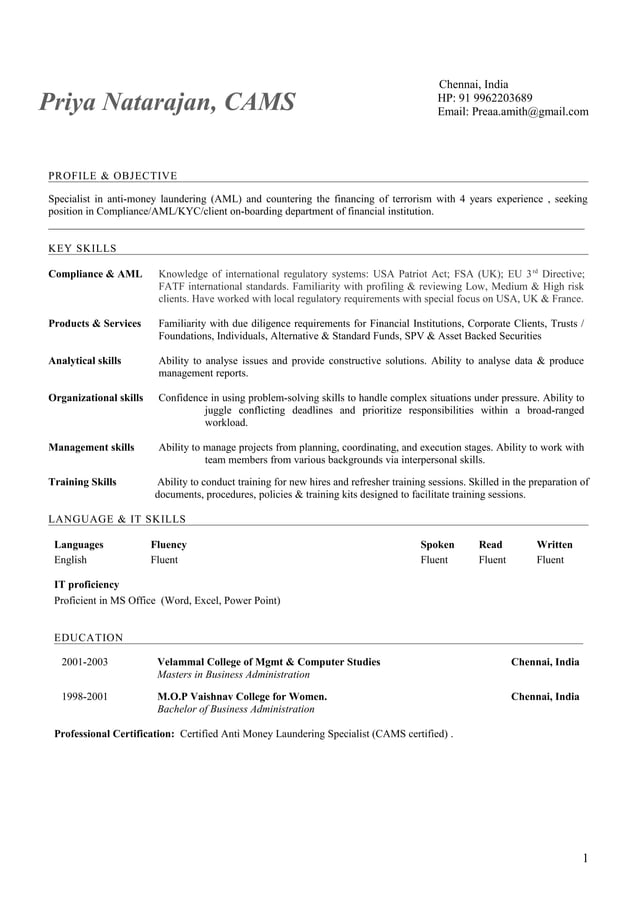 Priya Natarajan 2015 | PDF