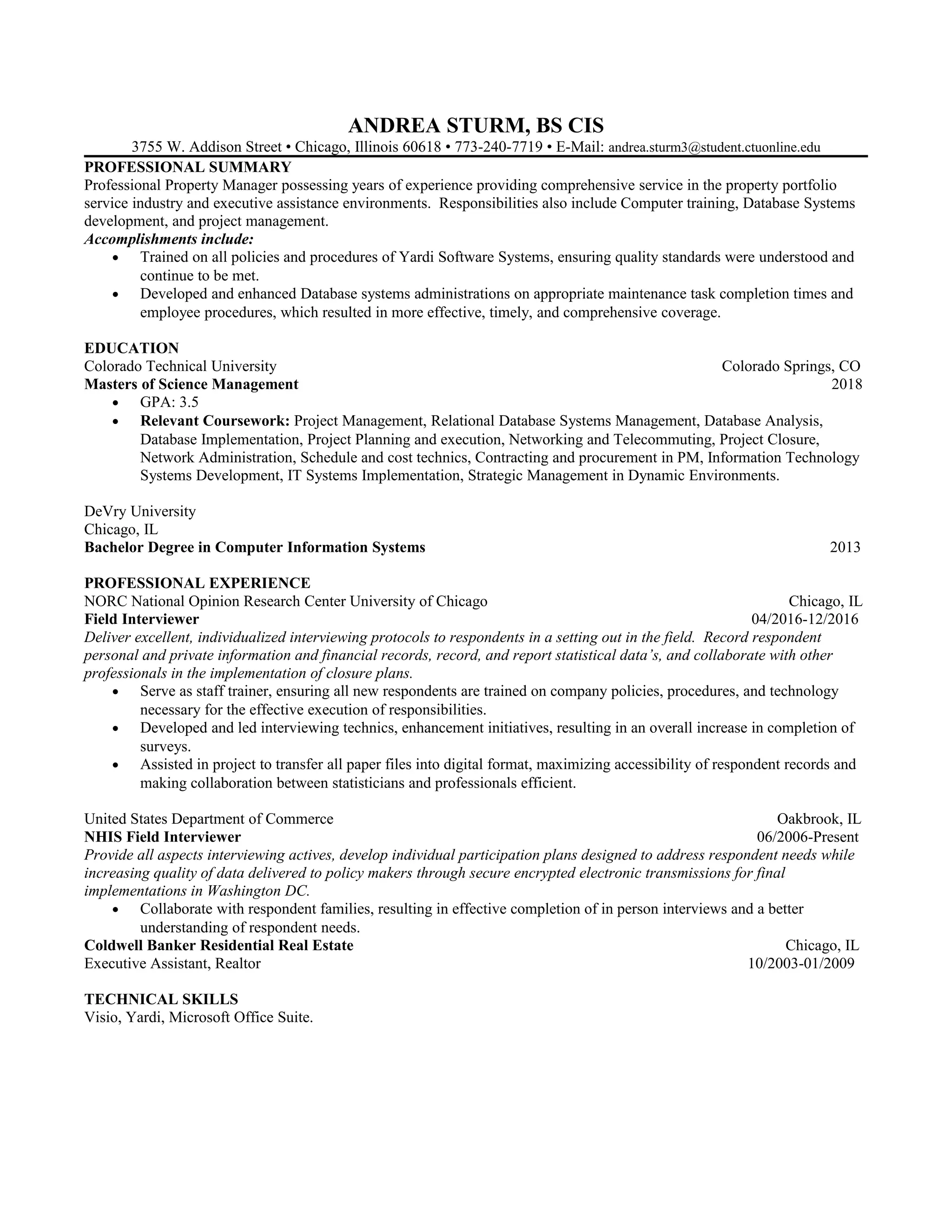 01122017 Professional Resume Andrea Sturm | DOC