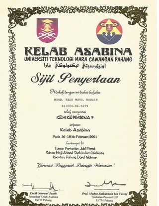 personal certificate | PDF