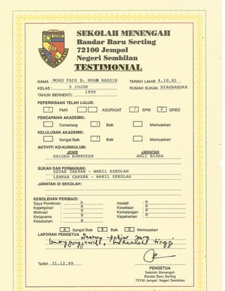 personal certificate | PDF