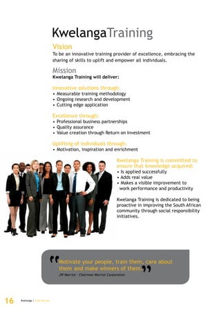 Kwelanga Company Profile | PDF | Business Expos & Conferences | Events