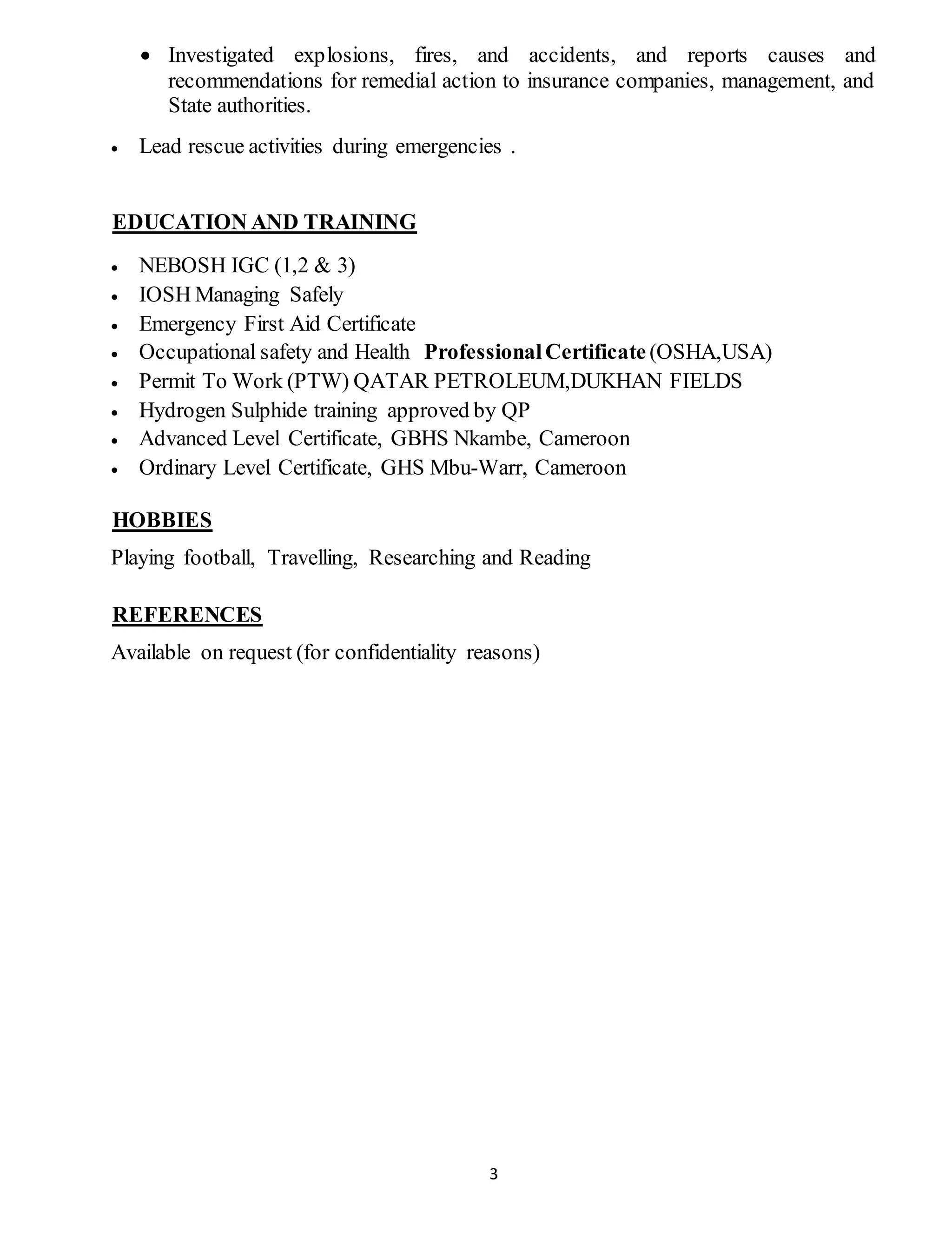 UPDATED CV HSE | DOCX