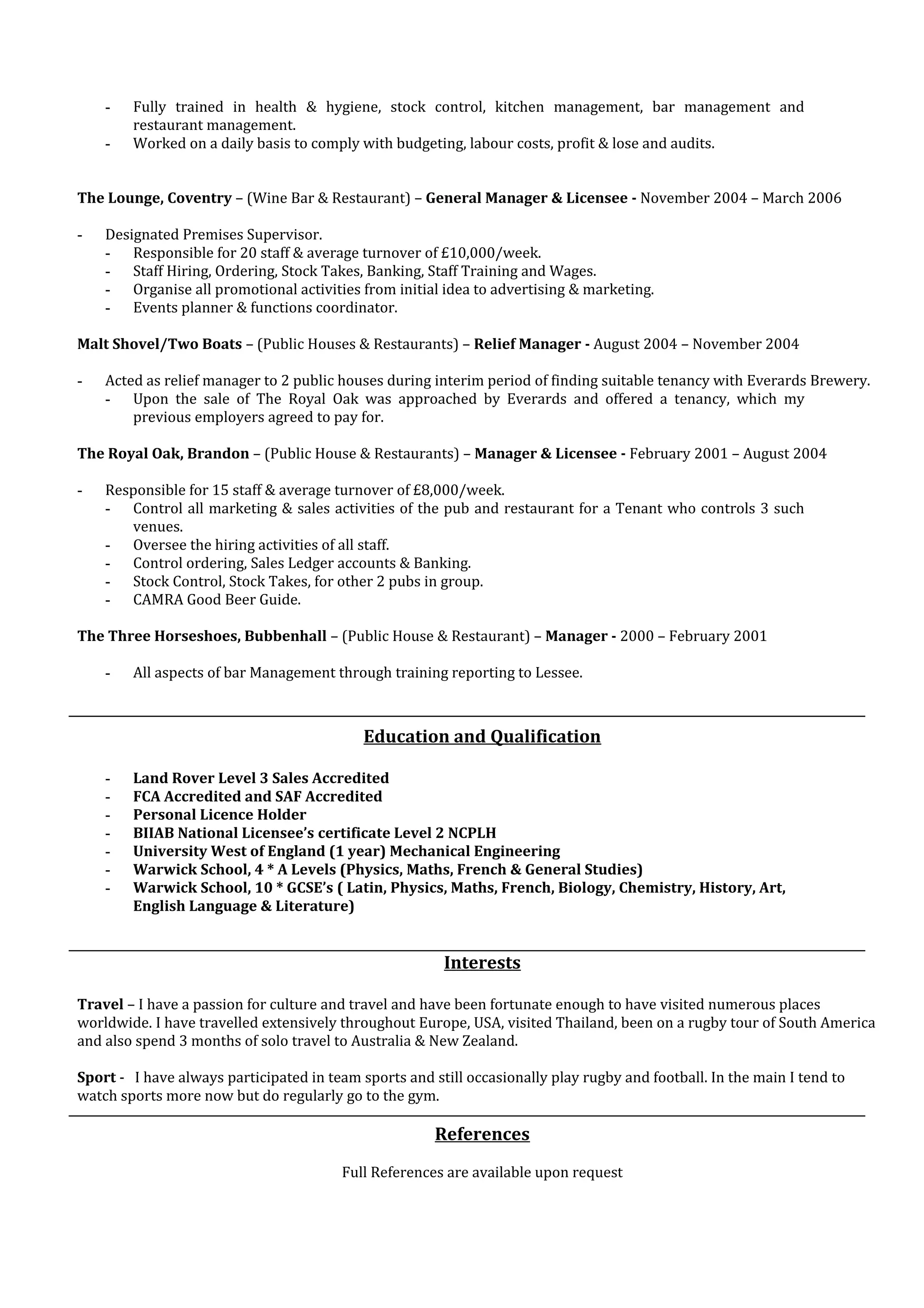 Kris Wells CV | PDF