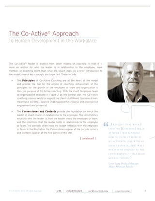 Whitepaper Why Co-Active Coaching | PDF