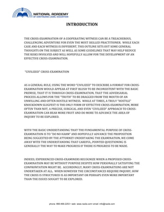 CLE The Cross Examination of a Hostile Witness SKL550 | PDF