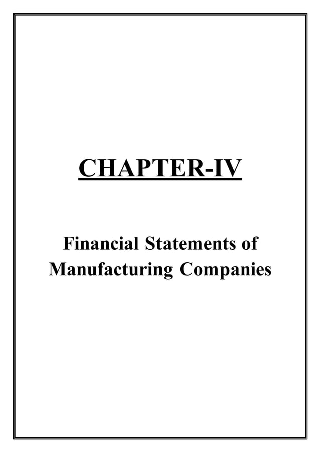 Benchmarking Report of Manufacturing companies | DOCX