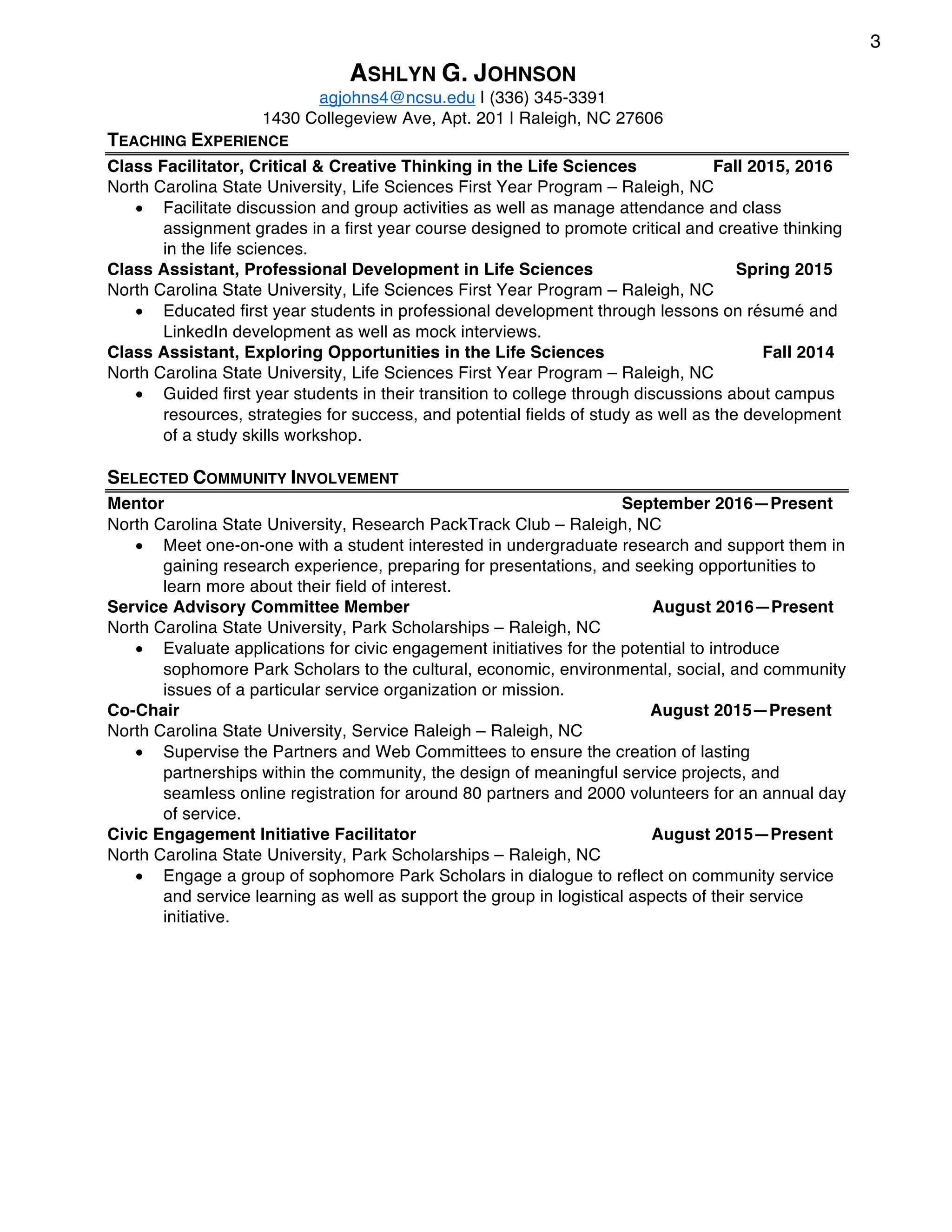 CV Ashlyn Johnson | PDF