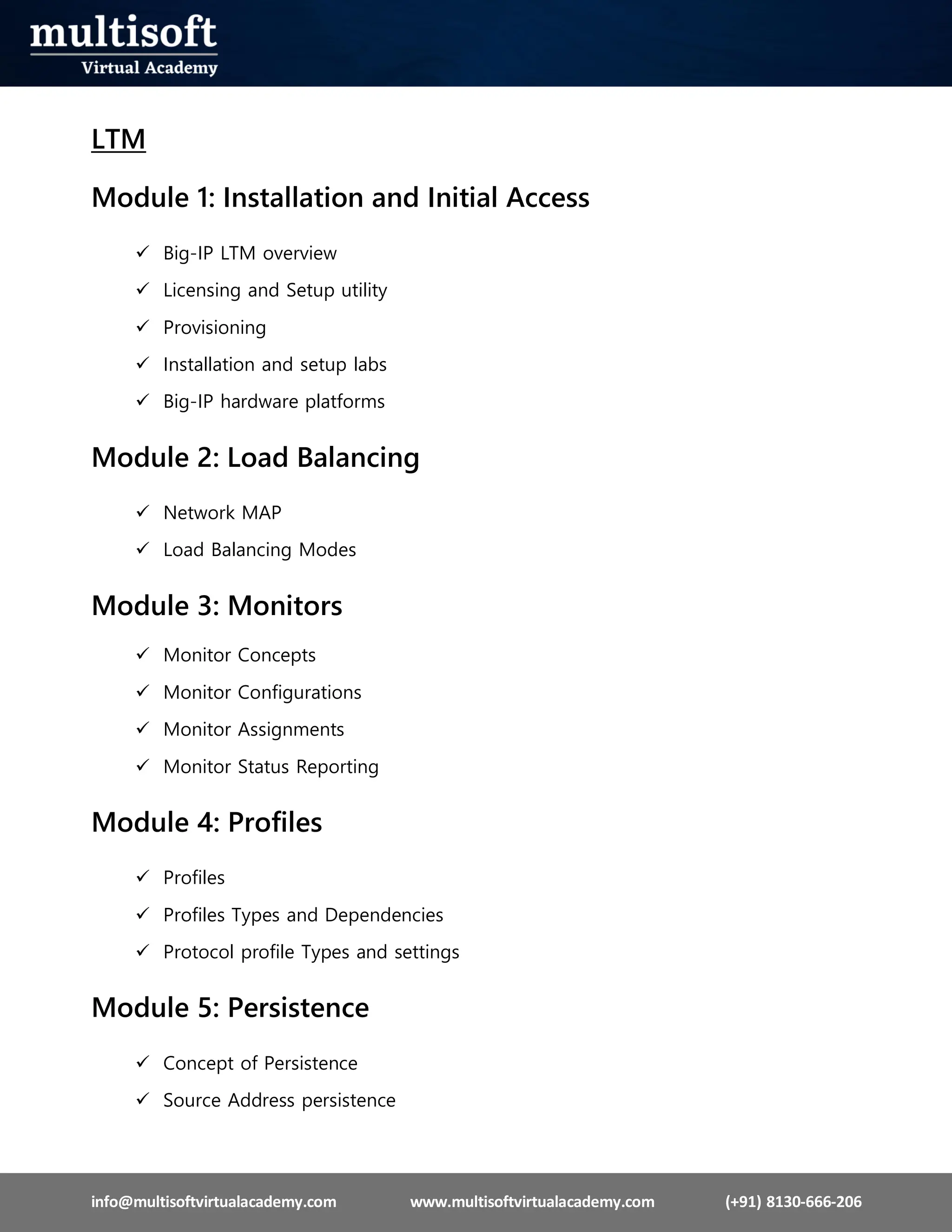 F5 BIG IP LTM & GTM Training Certification | PDF