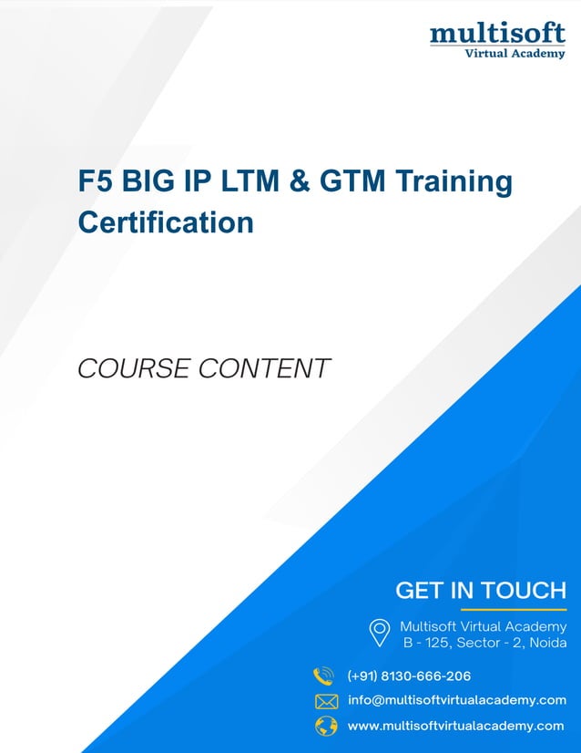 F5 BIG IP LTM & GTM Training Certification | PDF | Web Hosting | Internet