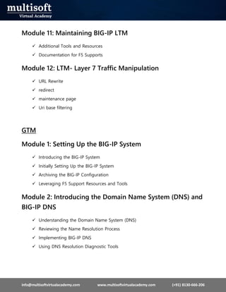 F5 BIG IP LTM & GTM Training Certification | PDF