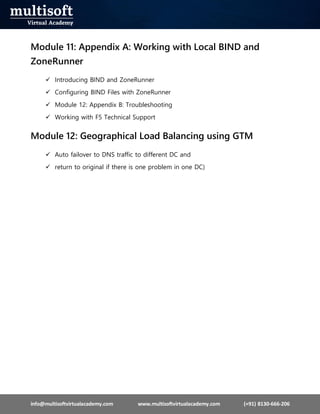 F5 BIG IP LTM & GTM Training Certification | PDF