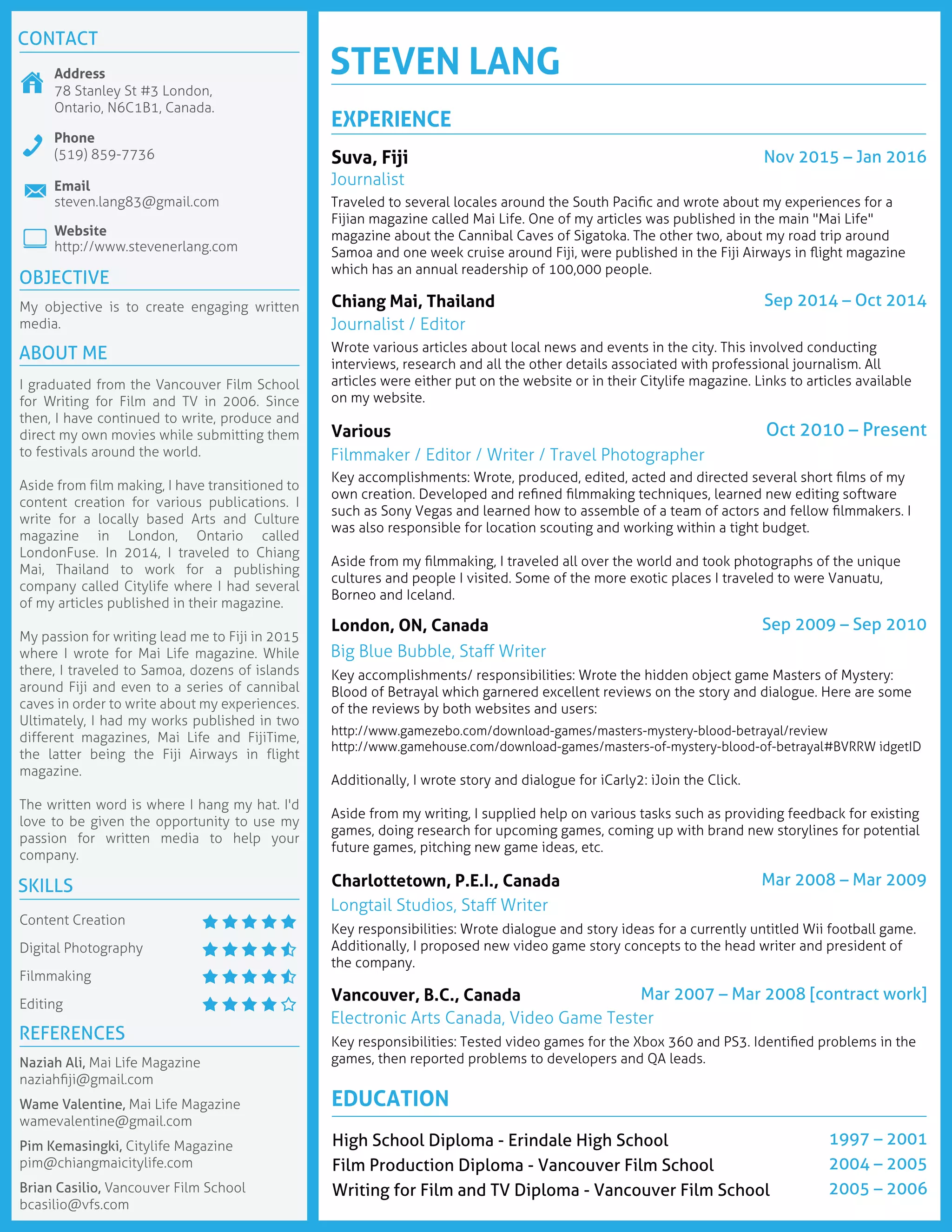 StevenLangResume10 | PDF
