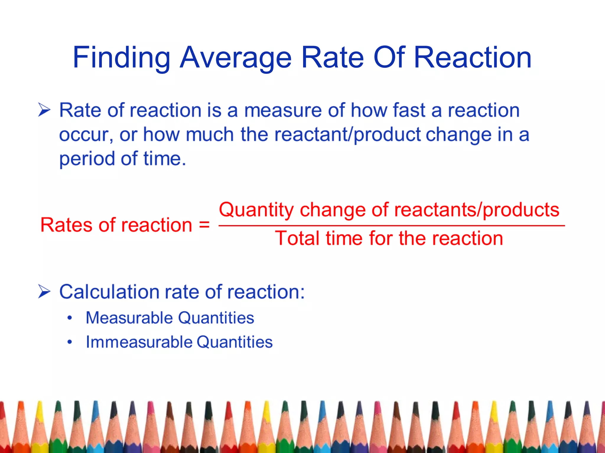 Chapter 1 Rate of Reactions | PPT