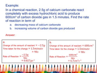 Rate Of Change Formula Chemistry