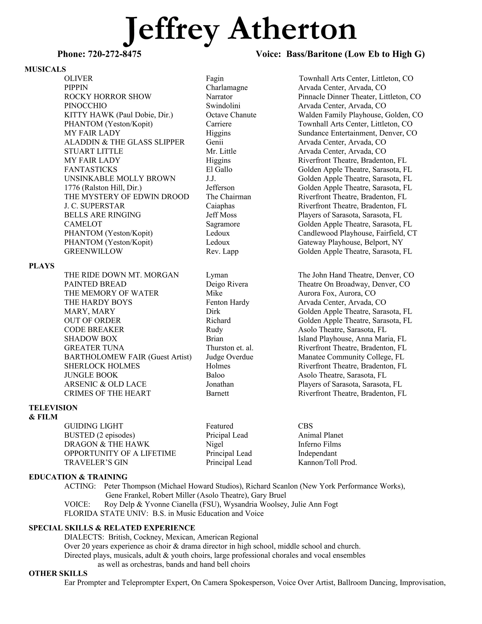 ResumeStage3-16-2011 | DOC
